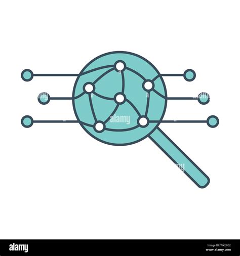 Magnifying Glass Icon With Neural Network Inside Stock Vector Image And Art Alamy