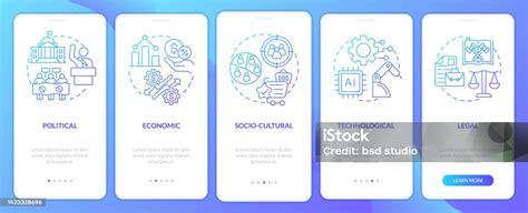 Pestle Blue Gradient Onboarding Mobile App Screen Stock Illustration Download Image Now