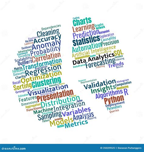 Data Analytics Word Cloud Stock Illustration Illustration Of Models 350209525