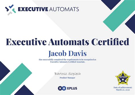 Executive Automats Fundamentals Certification Mateusz Łukowiec