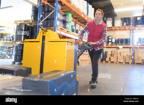 Female Stacking The Product Stock Photo Alamy