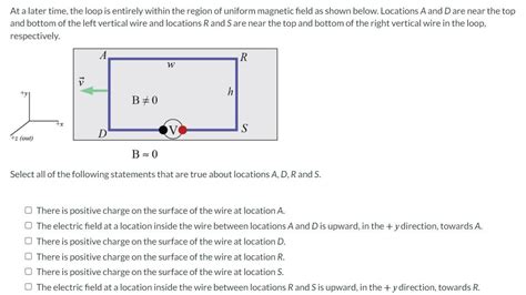 Solved A Rectangular Wire Loop Shown In Blue Of Width W12