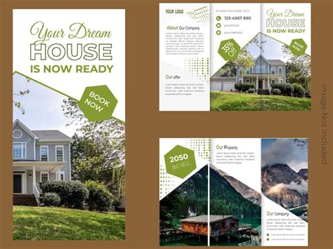 Premium Vector Vector Real Estate Tri Fold Brochures