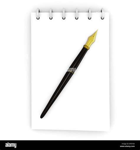 Notepad Con Pen Stock Photo Alamy