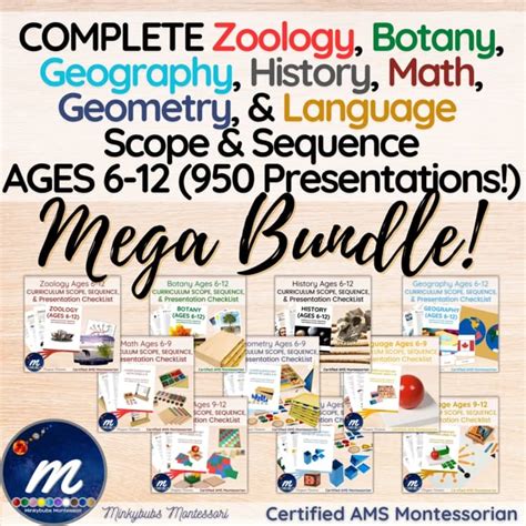 Montessori Geometry Language Math History Biology Geography Scope