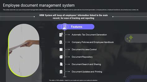 Hrms Integration Strategy Employee Document Management System Ppt Example