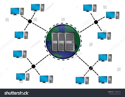 Star Network Topology Stock Vector Illustration 145838546 Shutterstock