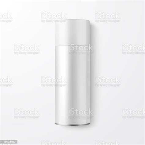 벡터 3d 현실적인 흰색 빈 스프레이 수 스프레이 병 근접 촬영 흰색 배경에 고립 분무기의 디자인 템플릿은 모의 업 패키지 광고 헤어 스프레이 탈취 할 수 있습니다 평면도