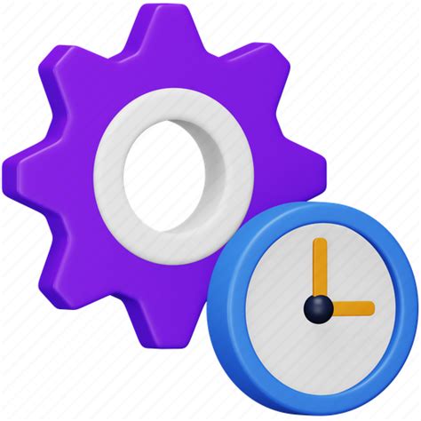 Efficiency Management Time Configuration Gear Productivity Dashboard 3d Illustration