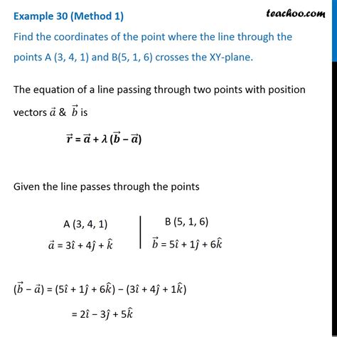 Question 20 Find Coordinates Of Point Where Line Through A 3 4 1