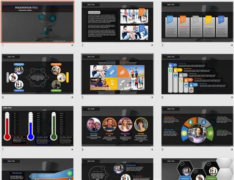 robots powerpoint template 47299