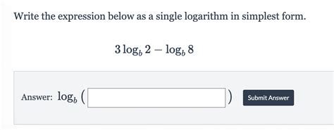 Solved Write The Expression Below As A Single Logarithm In