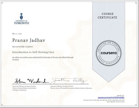 Pranav Jadhav On Linkedin Completed This Course On Introduction To Self Driving Cars On