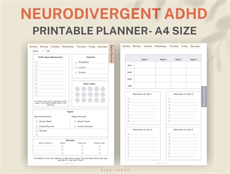 Adhd Planner Adhd Planner Adult Adhd Planner Book Pdf Adhd Etsy Australia