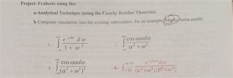 Solved Project Evaluate Using The A Analytical Technique