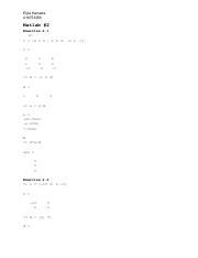 Matlab Exercise Solutions For Elyla Hamada Course Hero