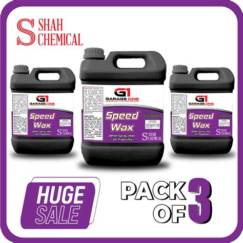 Pack Of 3 G 1 Speed Wax Car Wash And Wax Shampoo 4 Litre Shah Chemicals