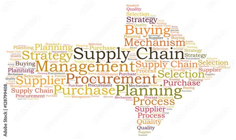 Supply Chain Word Cloud Stock Illustration Adobe Stock