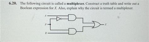 Solved Derive The Simplified Boolean Expression For X In