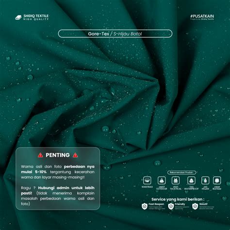 Jual Kain Waterproof Gore Tex 3 Layer Bahan Jacketraincoattent Dll