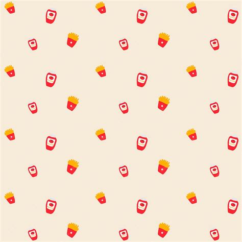 벡터 감자 튀김 케첩 원활한 패턴 배경 무료 벡터