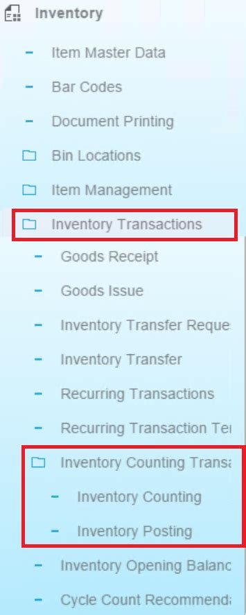 Tracking The Inventory Counting In SAP Business One SAP B MTC Systems