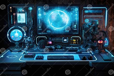 Futuristic Holographic Computer Interface Stock Image Image Of