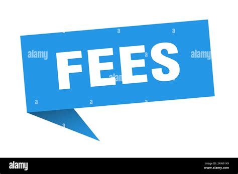 Fees Speech Bubble Fees Ribbon Sign Fees Banner Stock Vector Image