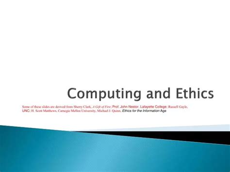 Ppt Computing And Ethics Powerpoint Presentation Free Download Id 6650849