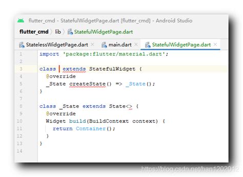 【flutter】statefulwidget 组件 创建 Statefulwidget 组件 Materialapp 组件 Scaffold 组件 Flutter 如何将一个