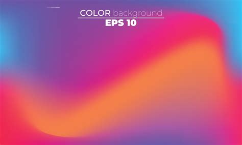 Abstract Blurred Gradient Mesh Background In Bright Summer Colors