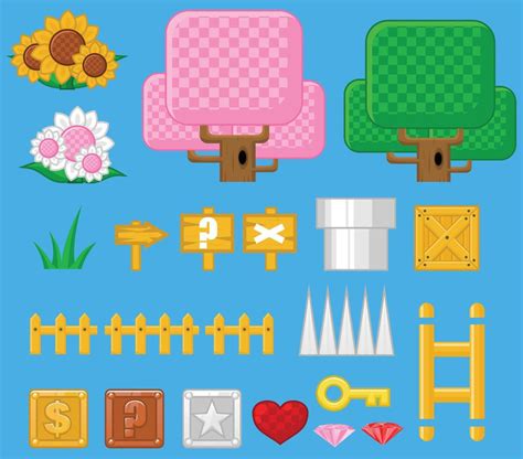 Fantasy Land Game Sprite Objects 49987652 Vector Art At Vecteezy