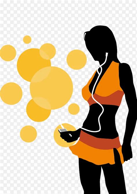 矢量听歌女孩png图片素材下载 图片编号9841756 Png素材网