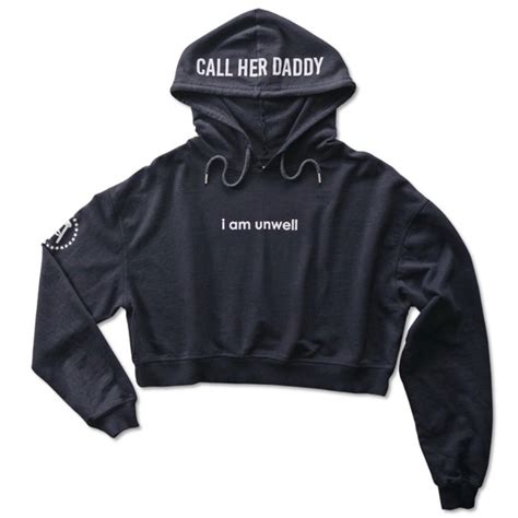 Call Her Daddy Tops I Am Unwell Cropped Hoodie Call Her Daddy Barstool Sports Crop Top