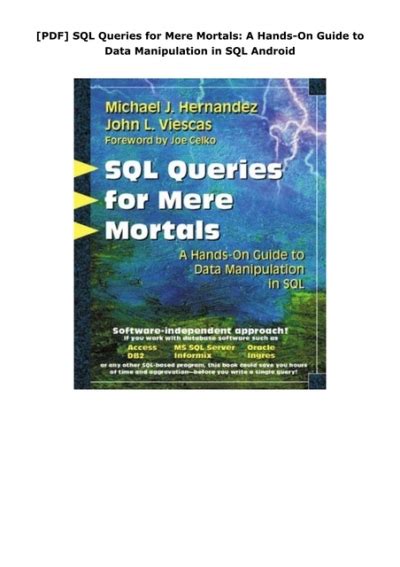 pdf sql queries for mere mortals a hands on guide to data