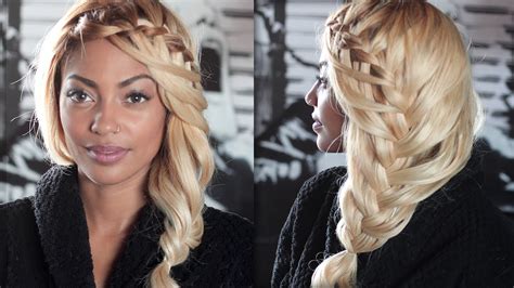 Коса водопад кружевная ★ Ажурная причёска с плетением на средние длинные волосы Youtube