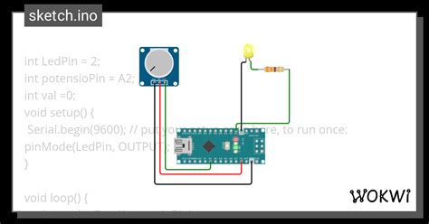 Potensiometer Rizky Pratama XI AV Wokwi Arduino And ESP Simulator