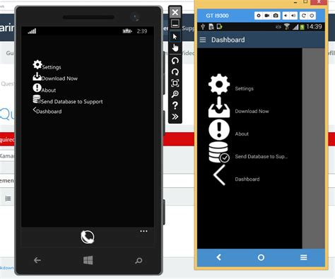 menu implementation in windows phone — xamarin community forums