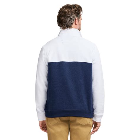 Advantage Performance Colorblock Quarter Zip Fleece Bright White Izod