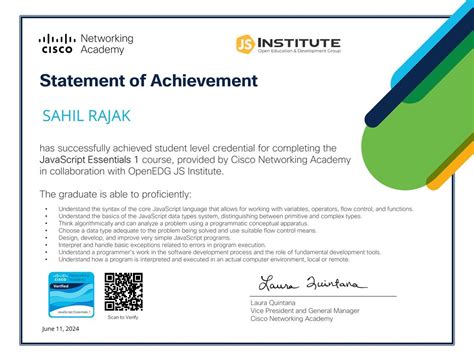 Sahil Rajak On Linkedin Javascriptessentials Cisconetacad