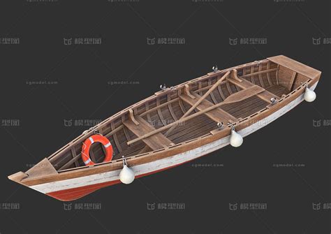 小木船 Pbr次世代模型 古代船仿古船模型库 Fbxfbx模型下载 Cg模型网