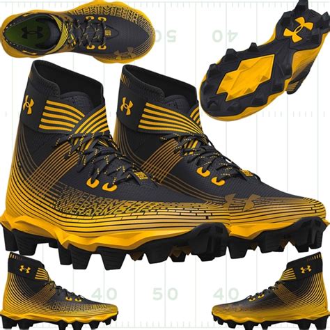 Under Armour Highlight Franchise Jr Youth Football Cleats Black And Gold