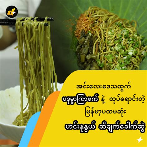 အင်းလေးဒေသထွက် ပဒုမ္မာကြာဖက်နဲ့ထုပ်ရောင်းတဲ့ မြန်မာ့ပထမဆုံးဟင်းနုနွယ်ဆီချက်ခေါက်ဆွဲ “ဟင်းနုနွယ