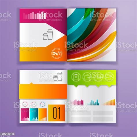 색 요소와 기업 책자 프로 모션 템플릿입니다 광고 보고서 또는 지침에 대 한 벡터 회사 Brichure 비즈니스 스타일 추상적인 패턴 테마 일러스트 편지지 서식 파일입니다