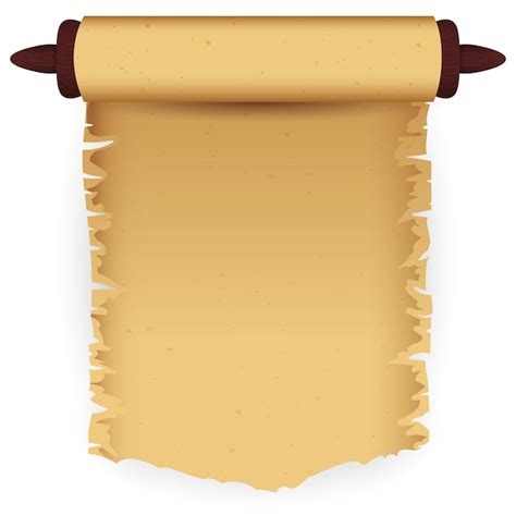 premium vector vertical template design with unrolled ancient scroll with blank space and