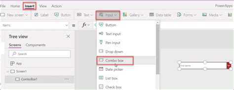 PowerApps Combobox Control SPGuides