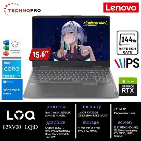 Jual Lenovo Loq Irh Lqid Intel Core I H Rtx Gb Gb Gb Ssd Windows Home