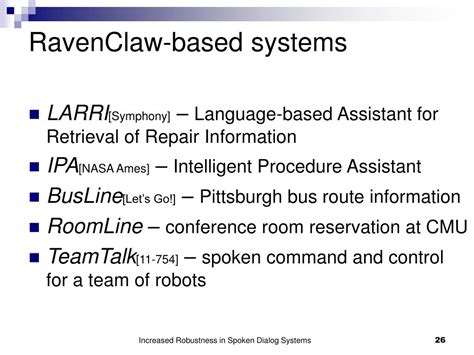 Ppt Increased Robustness In Spoken Dialog Systems Powerpoint Presentation Id 256278
