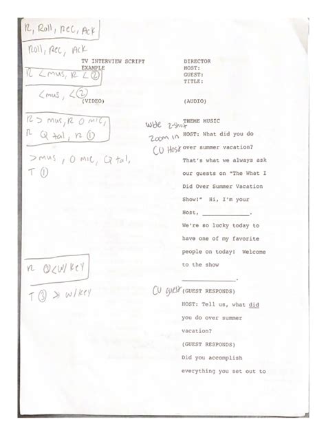 Tv Interview Script Pdf