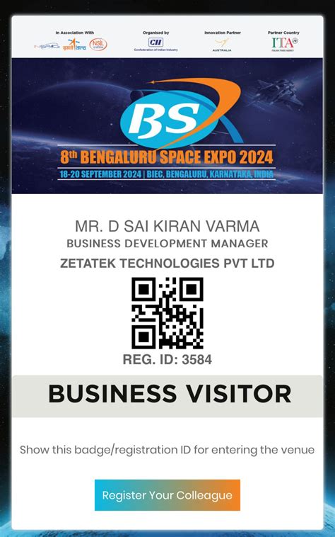 Sai Kiran Dantuluri On Linkedin Bengaluruspaceexpo